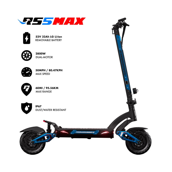 RoadRunner RS5 MAX Electric Scooter – RoadRunner Scooters